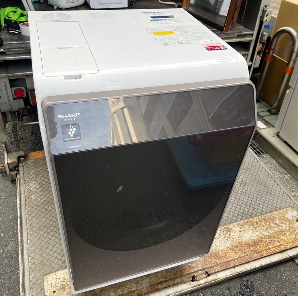 ドラム式洗濯機 SHARP ES-WS14-TLを出張買取！ドラム式洗濯機買取